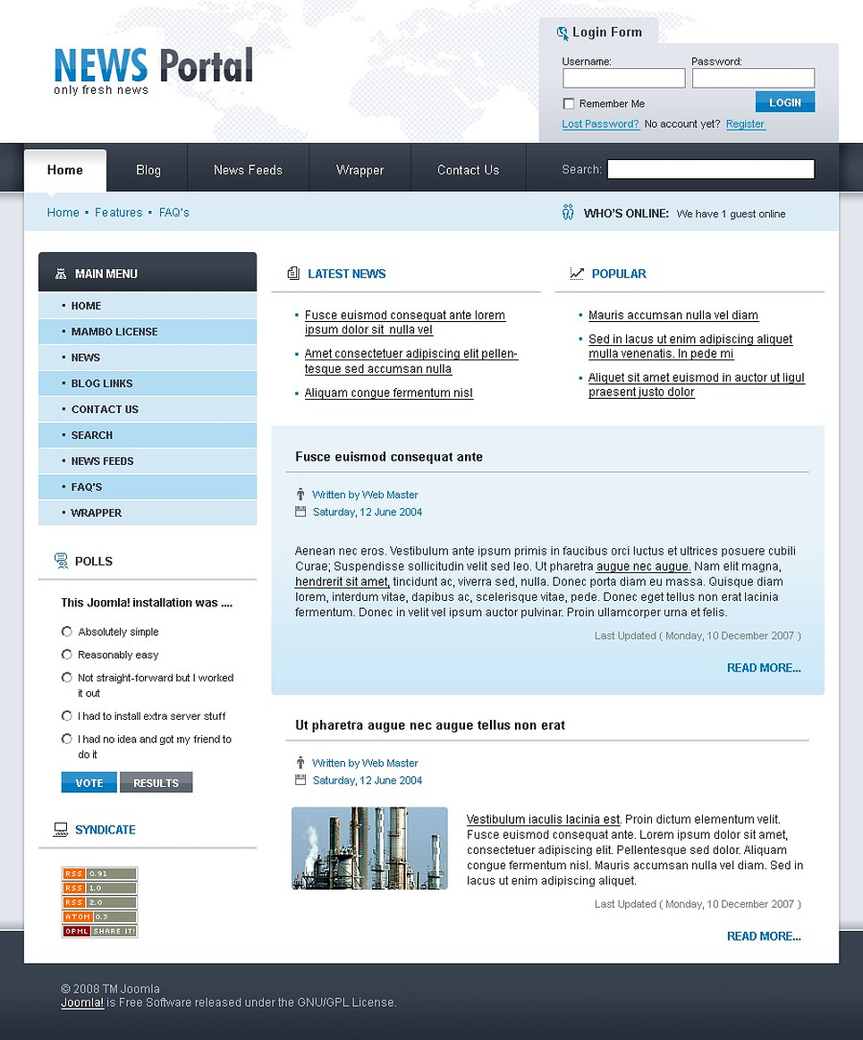 News Portal Joomla Template #18725