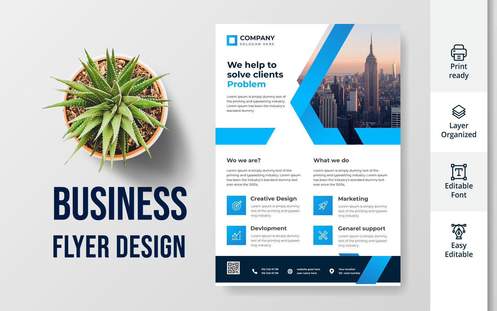 Business Agency Promotional Flyer Design