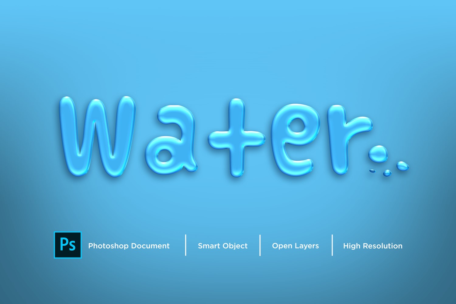 Water Text Effect Photoshop