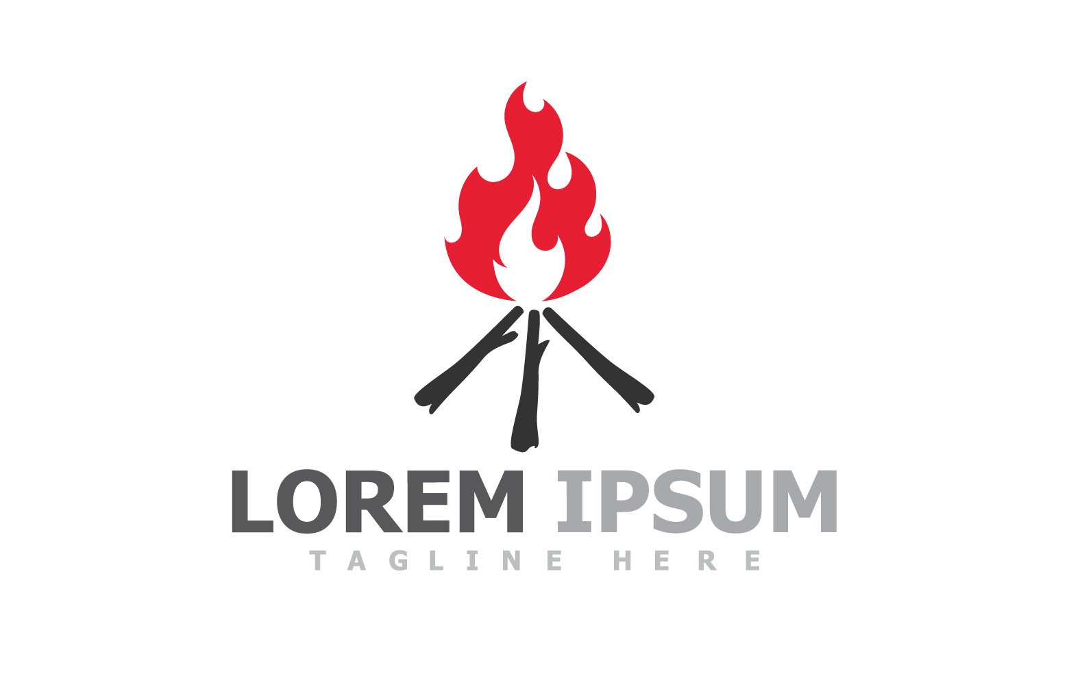 Fire Flame Campfire Logo V20