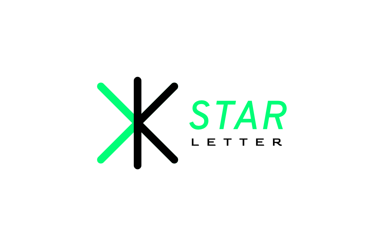 Letter K Star Simple Abstract Logo