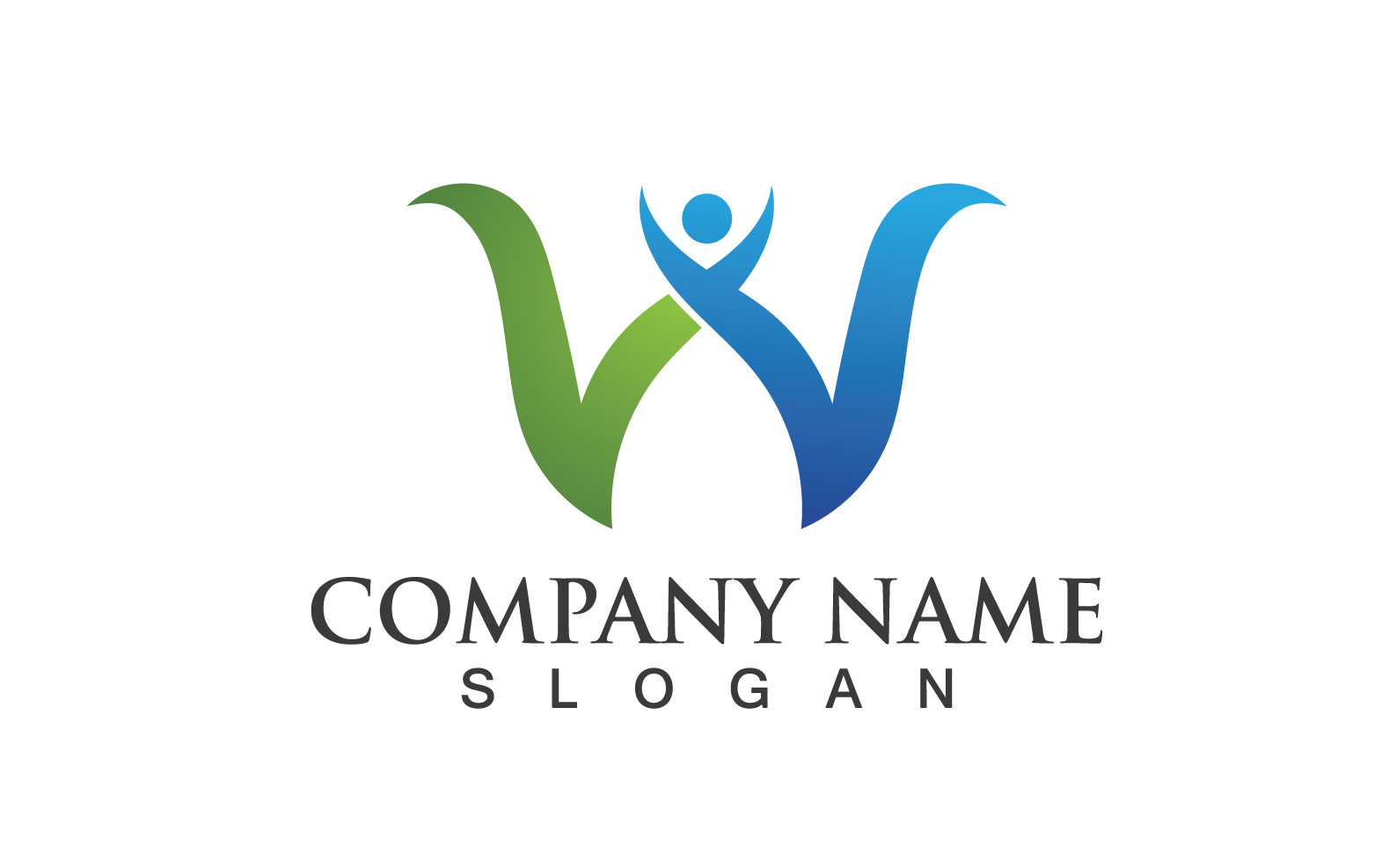 W Letter Initial Logo Vector Design V2