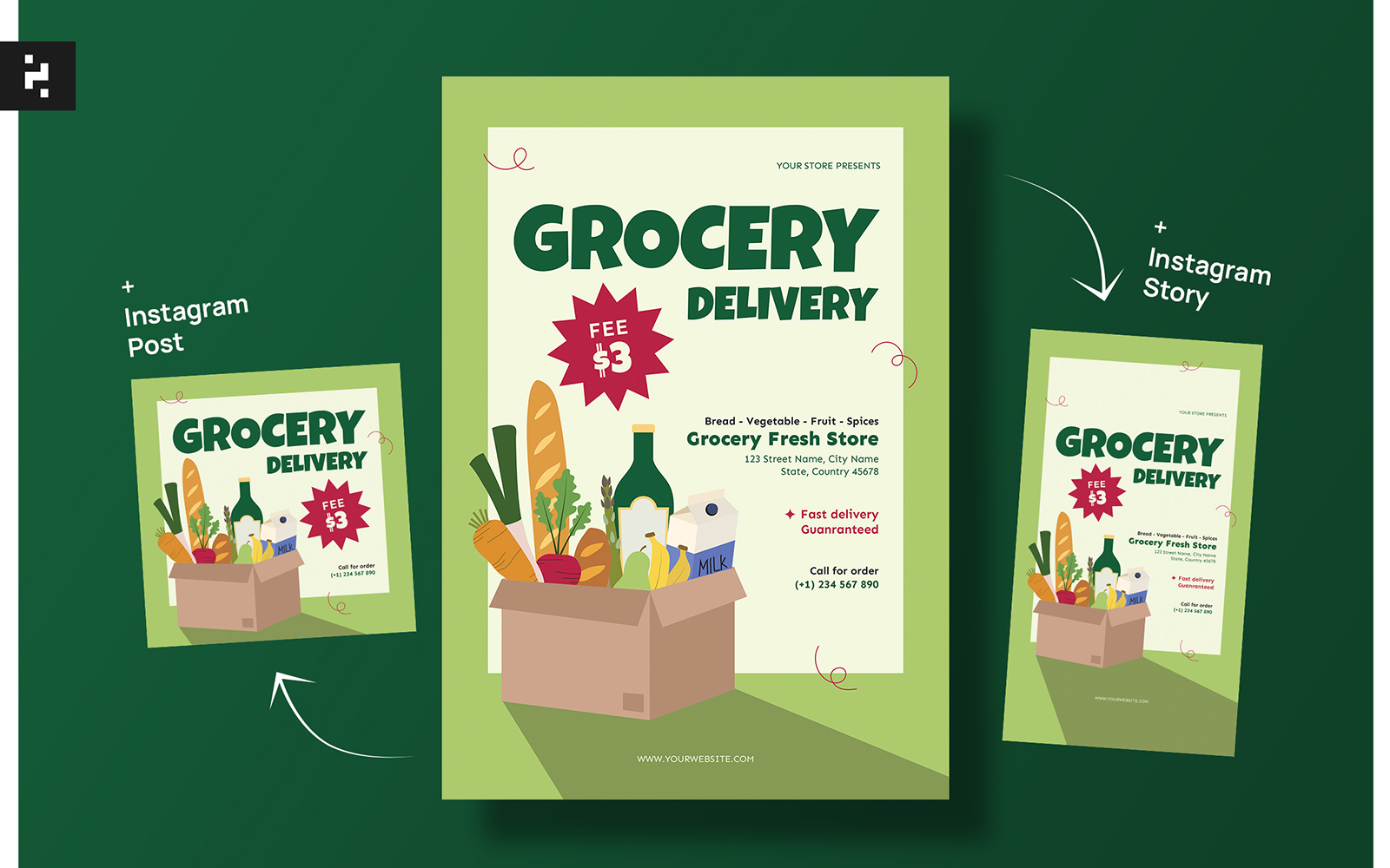 Grocery Delivery Flyer Template Grocery Delivery Flyer Template
