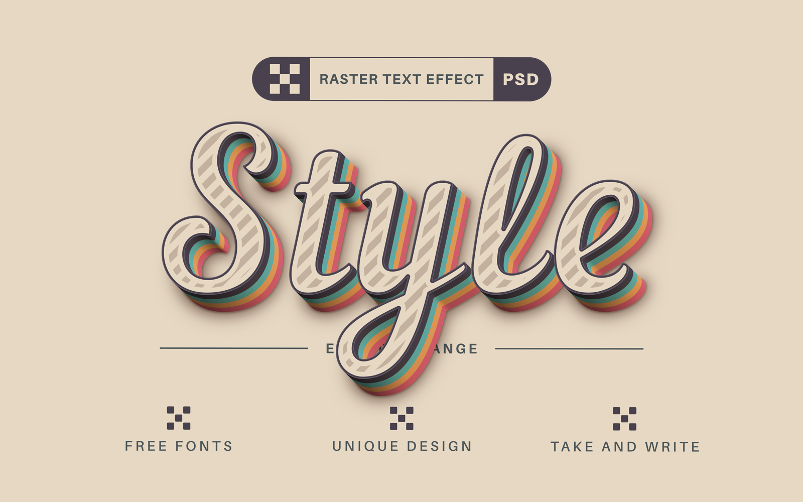 Vintage - Editable Text Effect, Font Style