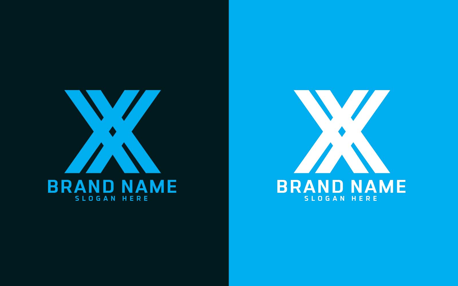 Professional X letter Logo Design - Brand Identity